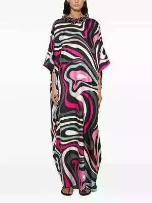 Emilio Pucci Marmo-print Maxi Dress