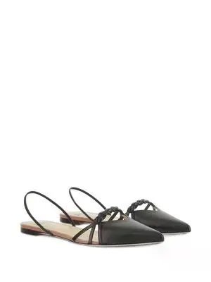 FRANCESCO RUSSO Leather Flat Pumps
