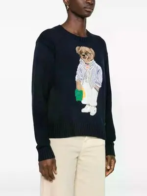 Polo Ralph Lauren Bear Cotton Sweater - Blue