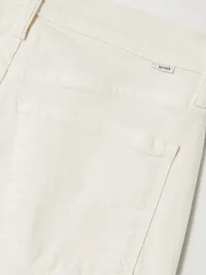 MOTHER The Rambler Zip Ankle Cropped Straight-leg Jeans
