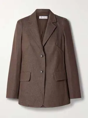 Max Mara Cotton-twill Blazer - Dark Brown