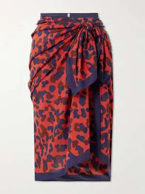 ERES Embrun Printed Cotton And Silk-blend Voile Pareo