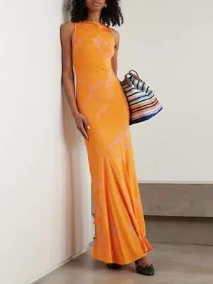 Etro Asymmetric Open-back Maxi Dress - Orange