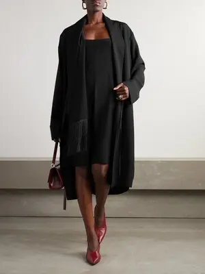 Carven Scarf-detailed Crepe Midi Dress