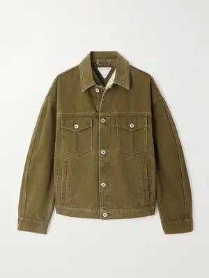 Bottega Veneta Bottega Veneta Denim Trucker Jacket Green