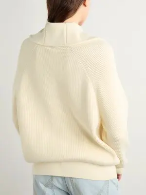 Bottega Veneta Ribbed Cotton Cardigan - Neutrals