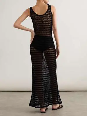 Alaïa Open-knit Maxi Dress