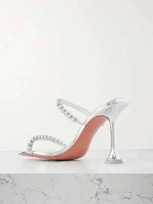 Amina Muaddi Gigi Crystal-embellished Mules