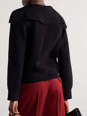 Bottega Veneta Ribbed Cotton-blend Sweater - Black