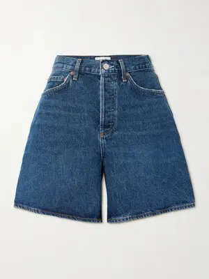 AGOLDE Dame Denim Shorts - Blue
