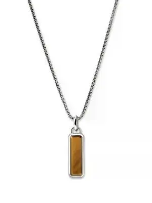 John Hardy Tiger Eye Talisman Necklace - Silver