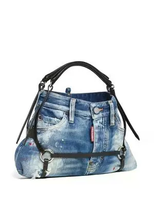 Dsquared2 Leather-trim Denim Tote Bag
