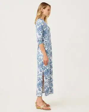 LILLY PULITZER Upf 50+ Deena Dress - Starlight Navy Zoology