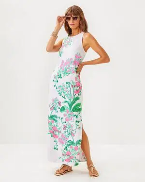LILLY PULITZER Melodie Printed Maxi Dress - Multi Oversized Orchids On The Avenue Engineer