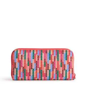 VERA BRADLEY Disney Continental Wallet In Mickey Meadow Stripe
