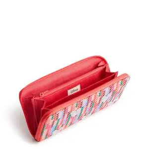 VERA BRADLEY Disney Continental Wallet In Mickey Meadow Stripe