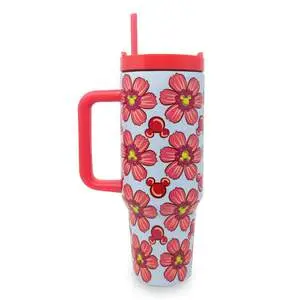 VERA BRADLEY Disney Stainless Steel Xl Tumbler W/handle In Mickey Meadow Daisy - Blue/red