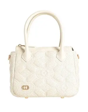 LA CARRIE Leather Tote With Logo Print - White