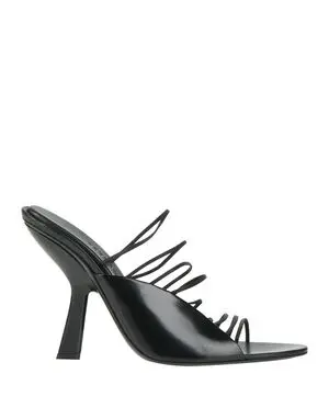 FERRAGAMO Lambskin And Calfskin Sandals - Black