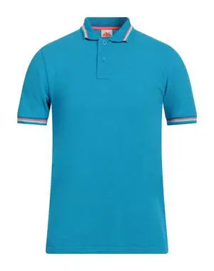 Sundek Man Polo Shirt Red Size S Cotton, Elastane Blue