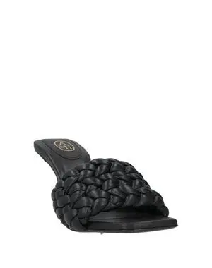 Ash Coated Fabric Slide Sandals