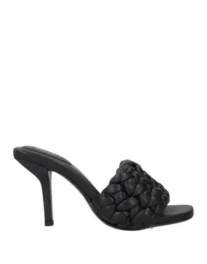 Ash Coated Fabric Slide Sandals