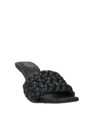 Ash Coated Fabric Slide Sandals