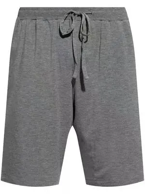 Hanro Mélange-effect Track Shorts - Grey