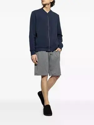 Hanro Mélange-effect Track Shorts - Grey