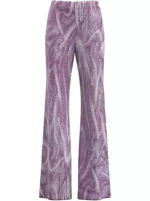 MARGHERITA MACCAPANI Lurex-jacquard Trousers - Purple