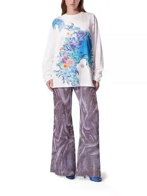 MARGHERITA MACCAPANI Lurex-jacquard Trousers - Purple
