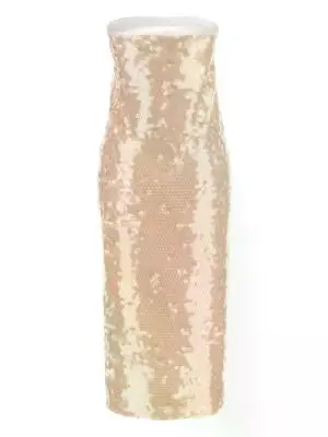 Sportmax Stemma Strapless Midi Dress - Neutrals