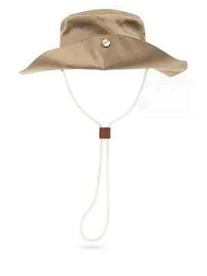 JIL SANDER Stud-detail Sun Hat - Neutrals