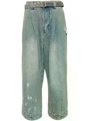 MUSIUM DIV. Belted Wide-leg Jeans