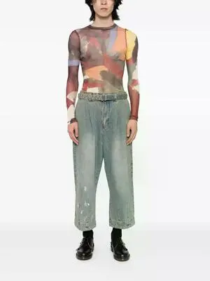 MUSIUM DIV. Belted Wide-leg Jeans