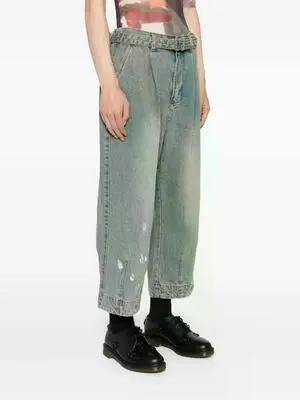 MUSIUM DIV. Belted Wide-leg Jeans