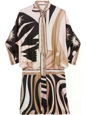 Emilio Pucci Marmo-print Mini Dress - Black