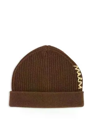 Marni Virgin Wool Beanie - Brown