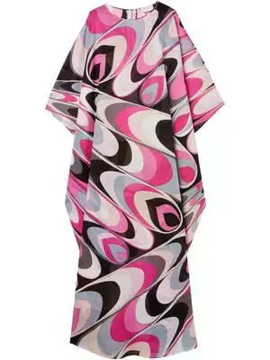 Emilio Pucci Onde-print Kaftan Dress
