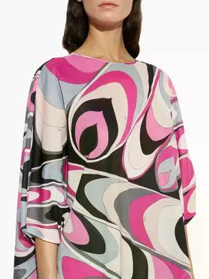 Emilio Pucci Onde-print Kaftan Dress
