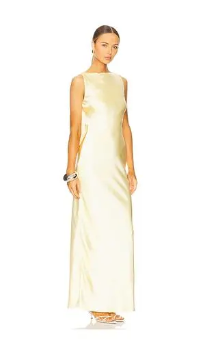 RUNAWAY THE LABEL Adair Maxi Dress - Lemon