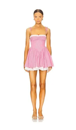 Pink White Gingham Dresses
