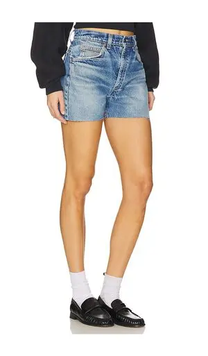 ALIGRACE Vintage Classic Relaxed Fit Denim Shorts With Raw Hem