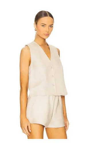 IVY OAK Tala Ann Linen Vest - Light Canvas
