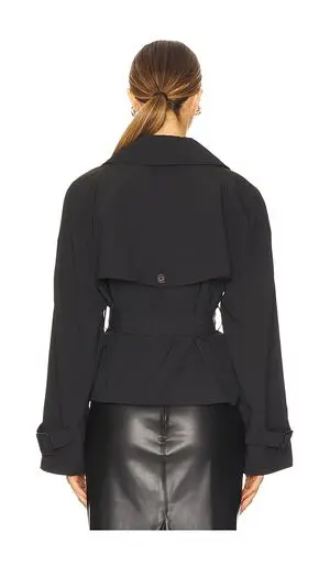 LAMARQUE Cropped Trenchcoat - Black