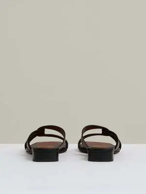 REISS Clara Leather Link-strap Sandals