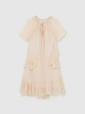 REISS Lexie Ruffle Mini Dress