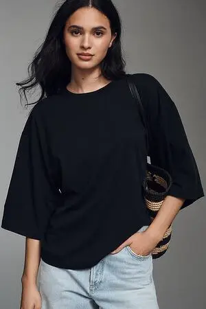 Maeve Relaxed Knit Top - Black