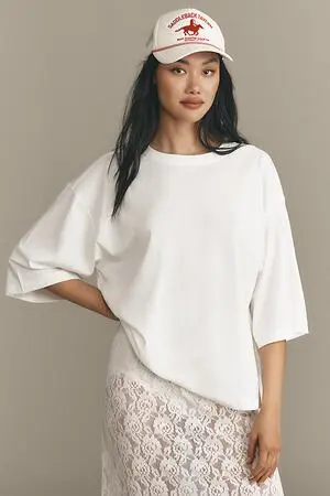Maeve Maeve Relaxed Knit Top White