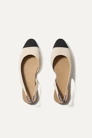 Rothy's The Almond Slingback Flats - Black & White Pattern
